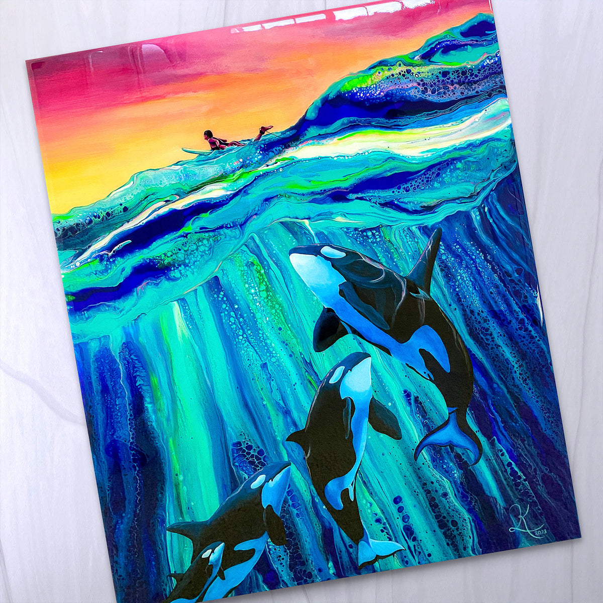 Original - "Rising Tides" w/ Glow in the dark effect – Klearwater Studio